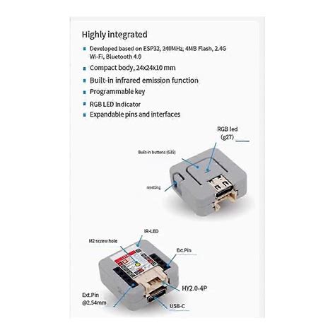atom lite esp32 development board with wifi programmable kit programmable controller esp32 pico