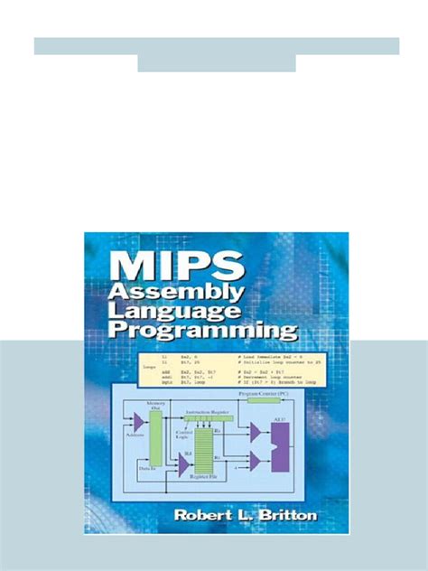 Mips Assembly Language Programming Robert Britton Download Full Chapters Pdf Central