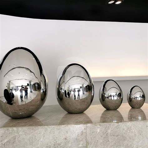 Stainless Steel Egg Shaped Sculpture