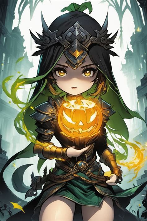 Chibi Goddess Dark Fantasy Comic Digital Concept Art Ultra Detailed