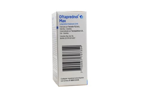 Oftaprednol Max Suspensión Oftálmica 0 5 Caja Con Frasco Gotero Con 5 Ml 1266932 Droguerías