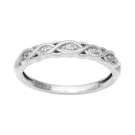 Love Always 10k White Gold Diamond Accent Infinity Stackable