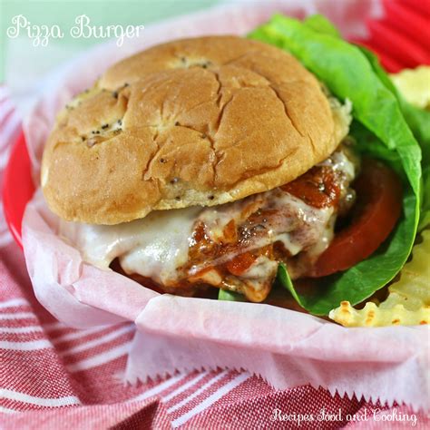 Pizza Burger Recipes Food And Cooking