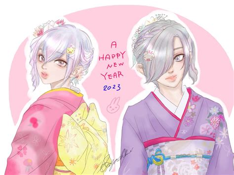 「あけましておめでとうございます 今年もよろしくお願いします ⸝⸝› з ‹⸝⸝ ♡」さやちむの漫画