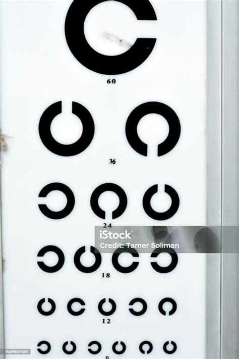 Landolt C Broken Ring Optotypes Or Japanese Vision Test In Various Sizes And Orientations An Eye