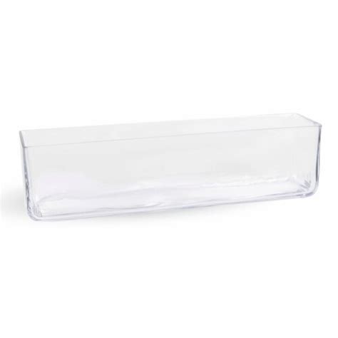 4h Clear Rectangle Glass Vase 1 Harris Teeter