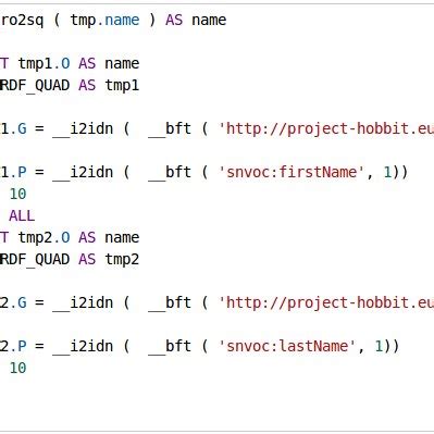 SPARQL Query Fig SQL Translation Of SPARQL Query Download Scientific Diagram