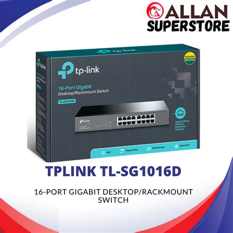 TP-Link Tl-Sg1016d 16-Port Gigabit Desktop Rackmount Switch Tp Link ...