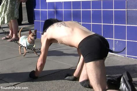 Dylan Deap Gets His Head Shaved And A Hard Bondage Fuck In A Busy