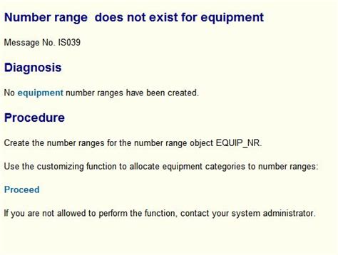 Solved Equipment Number Range Isssue Sap Community