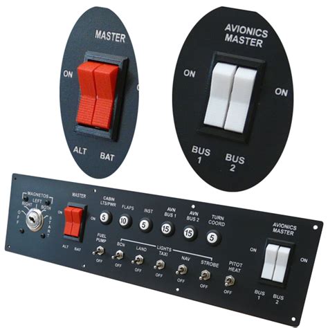 Switch Panel Cessna C172 With Starter Switch Simmax It
