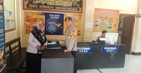 Pak Babin Beri Pelayanan Prima Ke Warga Yang Datang Di Polsek Maiwa