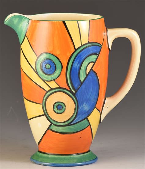 Clarice Cliff Sliced Circle Coronet Jug C 1929