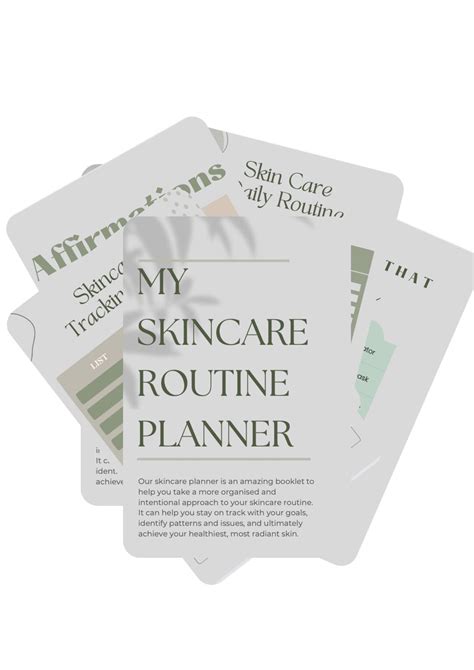 Skincare Planner Beauty Planner Skincare Routine Planner