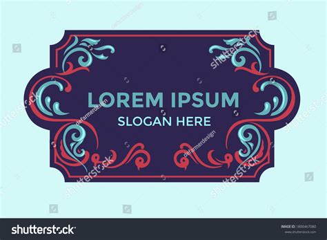 Fileteado Style Border Template Vector Flourish Stock Vector Royalty Free 1800467080