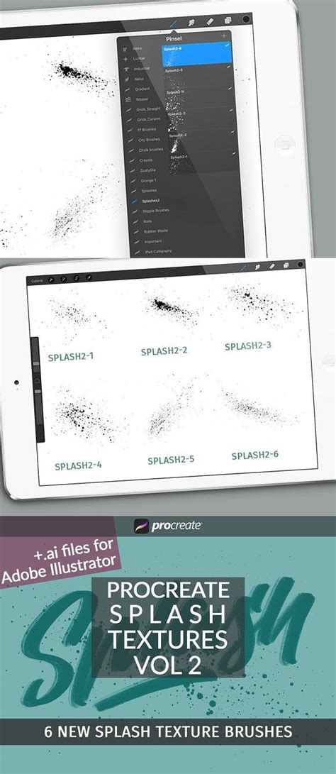 Vol2 Splash Textures For Procreate Splash Texture Procreate