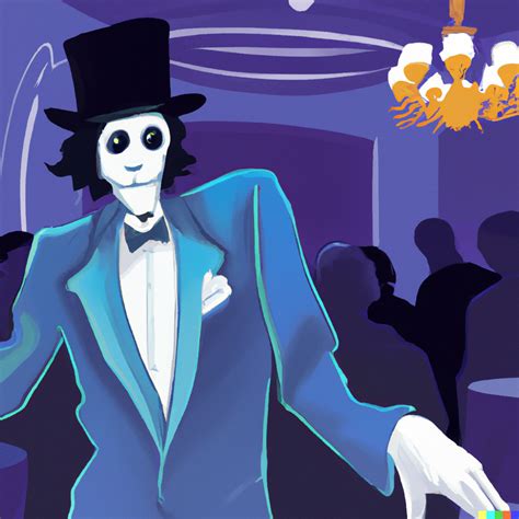 A Dapper Ghost Dances In A Nightclub Raiart