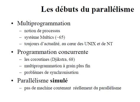 Les Architectures Parallèles Program Calcul Scientif