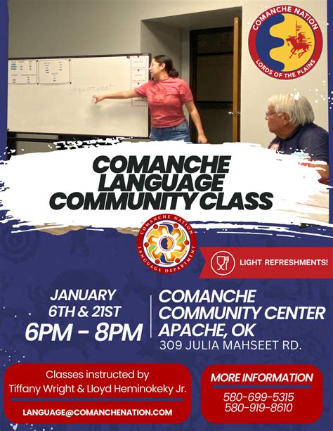 Comanche Language Community Class Apache Comanche Nation Oklahoma