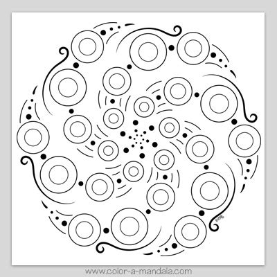 Spiral Mandala Coloring Pages Sketch Coloring Page
