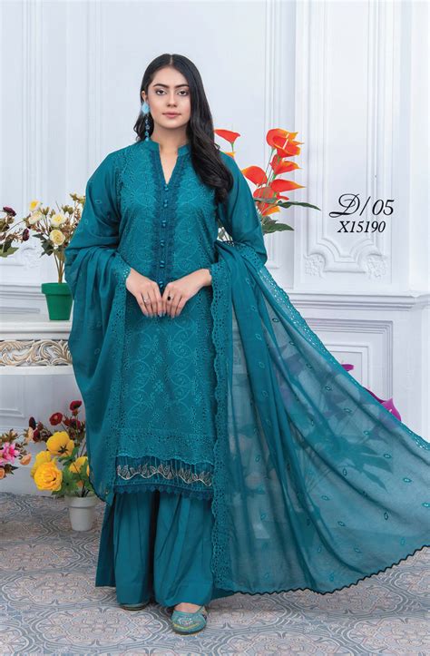 D05 X15190 Chikankari Embroidered Lawn By Rangriti House Of Lawn