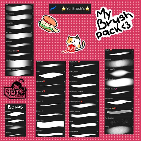 ⭐️yui Brush Pack 3 Color Palettes⭐️