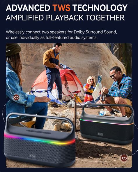 Sing E Zqs V03 Portable Bluetooth Party Speaker With Deep Bass Rgb