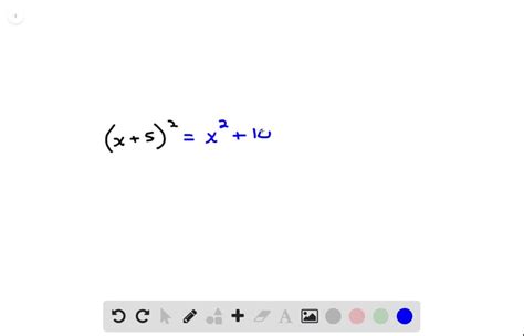 SOLVED Write The Square Of The Binomial As A Trinomial X