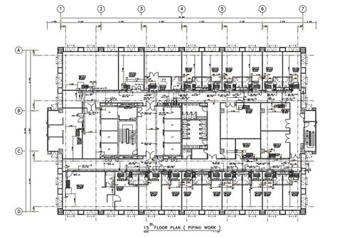 Drawing File Shows The Details Of Piping Work In Hospital Building Plan