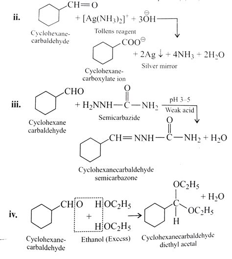 Predict The Products Formed When Cyclohexane Carbaldehyde Reacts With