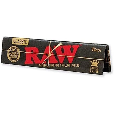 Raw Classic King Size Slim Black Paper Puffland