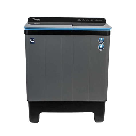 Midea Washing Machine Semi Automatic 8 5kg Glass Lid Black Grey Mwmsa0 Neverowned India