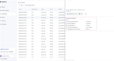 Consume The Analysis Data Retell Ai