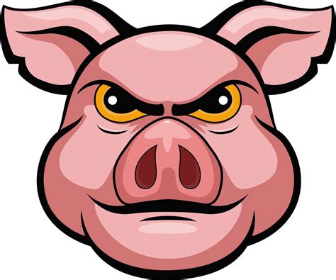 Cartoon Pig Head Mascot Design 21458264 Vector Art At Vecteezy