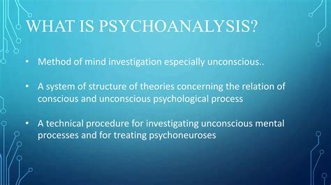 Psychoanalysis Theory Pptx
