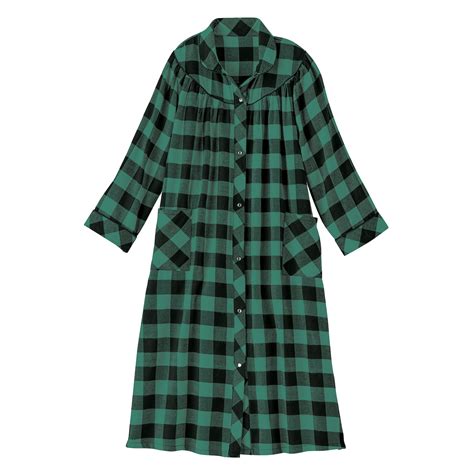 Flannel Snap Front Duster Carol Wright