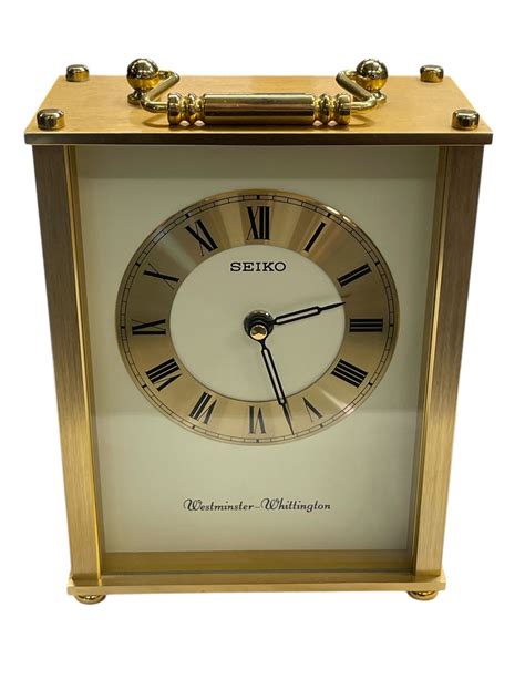 Seiko Westminster Whittington Chime Brass Mantel Clock