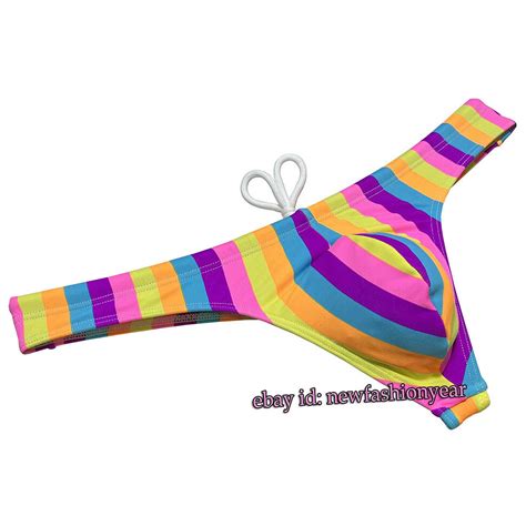 Fashion Men Swimwear Bulge Pouch Swim Thong Beach Surfing Swimsuit