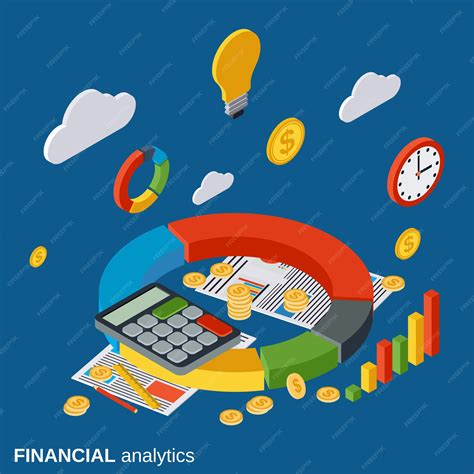 Premium Vector Financial Analytics Vector Concept Illustration