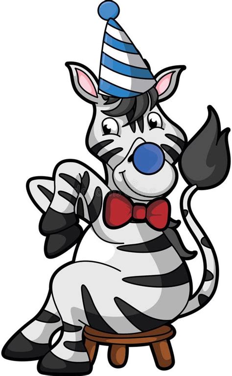 Zebra On Circus Cartoon Color Illustration Stock Vector Illustration