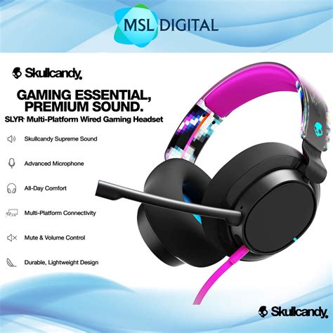 Skullcandy Slyr Wired Over Ear Gaming Headset For Multi Platform Pc