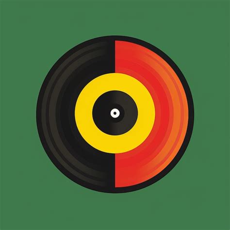 Premium Photo Colorful Reggae Record Design With Minimal Circular Center
