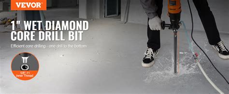 Mophorn Core Drill Bit 1 Wet Diamond Core Drill Bits 14 Drilling Depth Concrete Core Drill