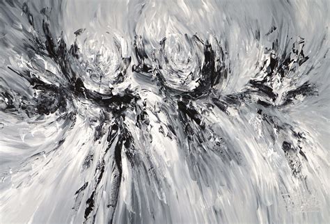 Download Captivating Black And White Abstract Painting Wallpaper