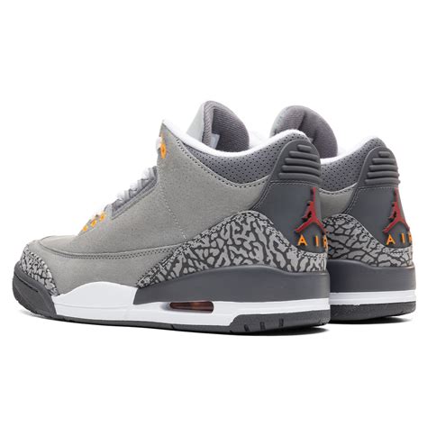 Air Jordan 3 Retro Cool Grey Shoes Silversport Red Feature