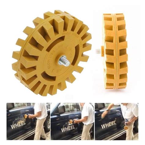 Decal Remover Eraser Wheel Adhesive Remover With Adapter Rubber Eraser