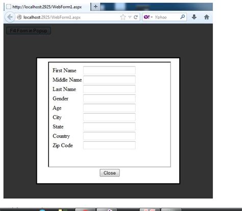 Is It Possible To Open Popup Window In Button Click Event Without Using