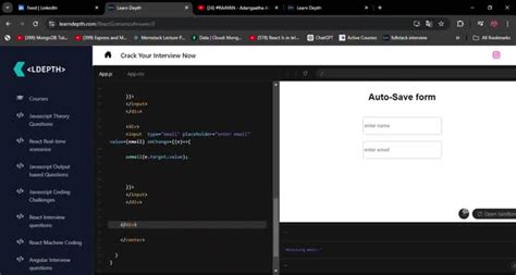 mohith pogiri on linkedin react webdevelopment autosave debouncing