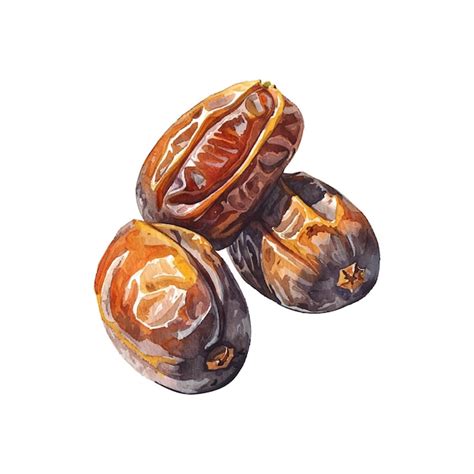 Premium Vector Date Fruit Vector Illustration In Watercolor Style