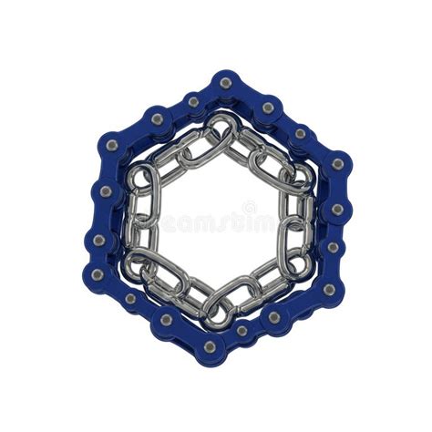 A Geometric Structure Features Interlocking Components An Outer Hexagonal Ring Stock